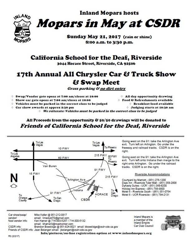 Mopars In May - 2017 Riverside California | For A Bodies Only Mopar Forum