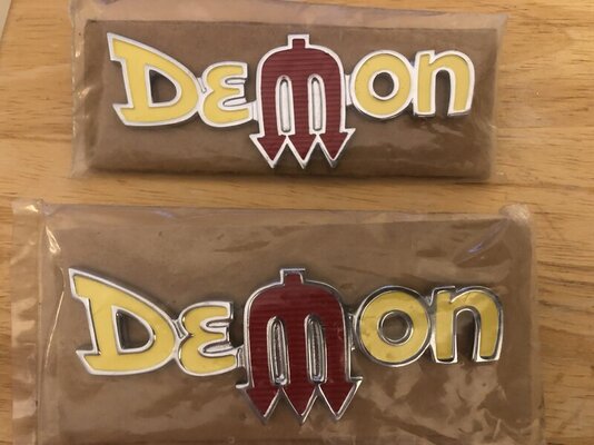 [FOR SALE] - ‘72 Demon emblems | For A Bodies Only Mopar Forum